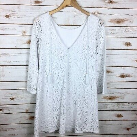 Lilly Pulitzer | Dresses | Nwt Lilly Pulitzer Foley White Crochet ...